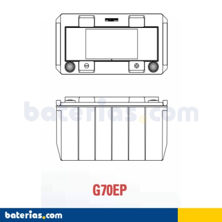 Genesis EP70 G70EP. Battery for car starter Genesis 72Ah 12V