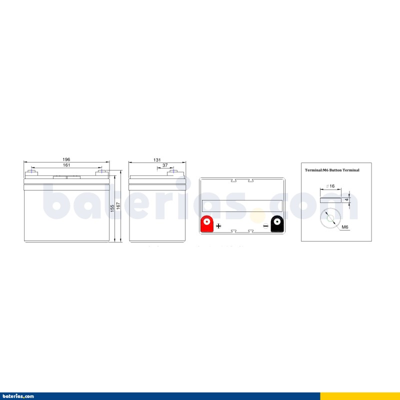 Fullriver DC35-12A. Boat battery Fullriver 35Ah 12V