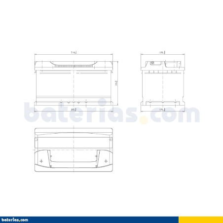Exide EB802. Batería de arranque Exide 80Ah 12V