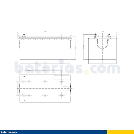 Exide ES2400. Battery for nautical applications Exide 210Ah 12V