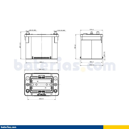 Exide EP450. Battery for nautical applications Exide 50Ah 12V