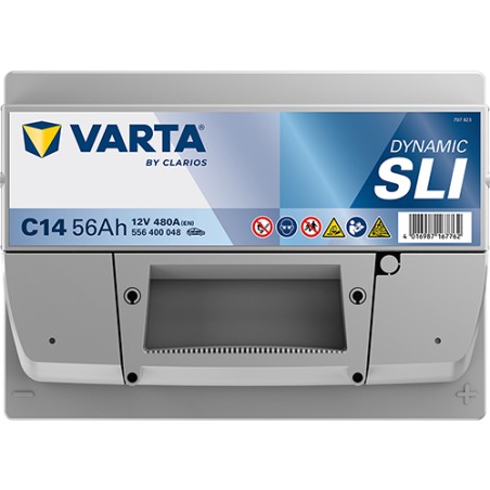 Batería de coche Varta C14 12V 56Ah 480A | baterias.com