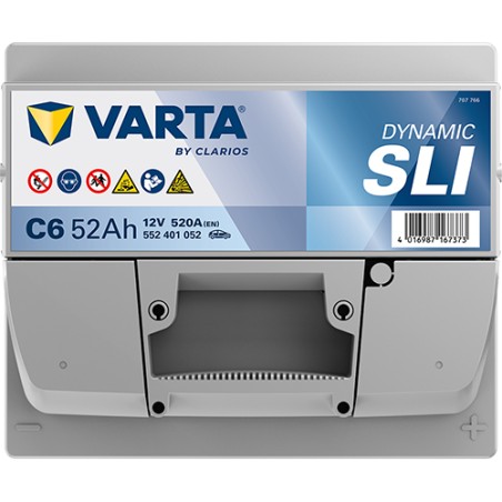 Varta C6. Batería de coche Varta 52Ah 12V